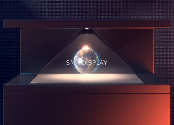 270° Full HD 3D Hologram Pyramid Display Showcase Holo Box Holographic Advertising